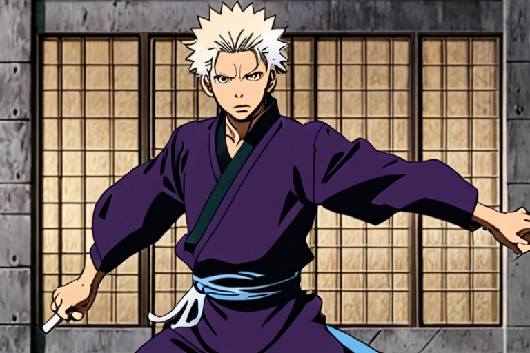 Satoru gojo from the anime: 'jujutsu kaisen.' Using his special move ...