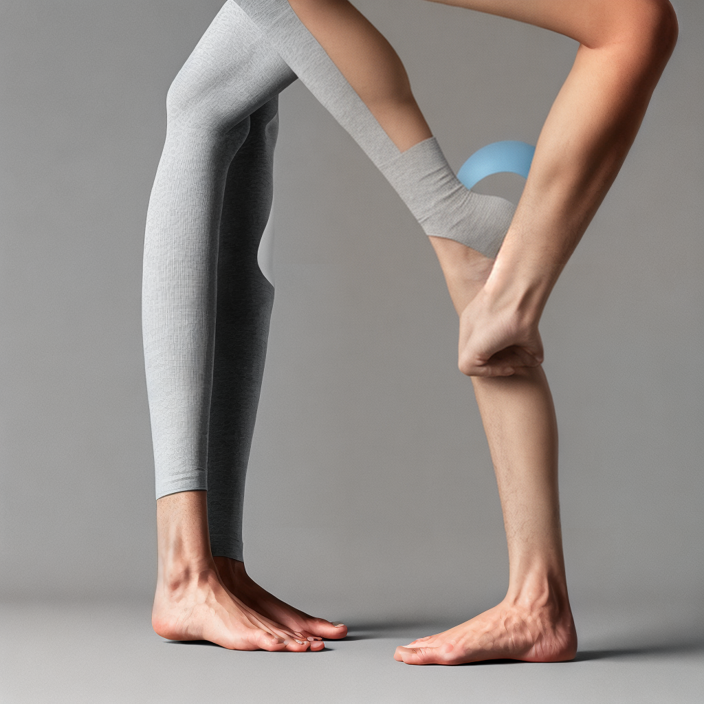 realistic human with third "leg"