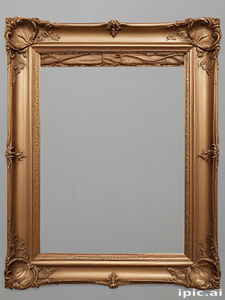 Elegant Ornate Picture Frame Ready for a Beautiful Artwork Display