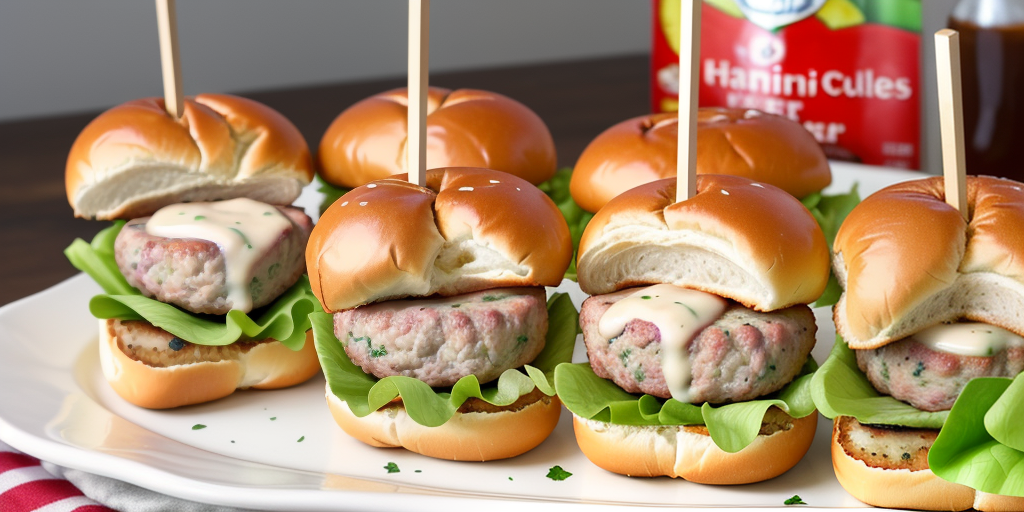 Delicious Mini Beef Sliders with Creamy Sauce and Fresh Green Peppers.