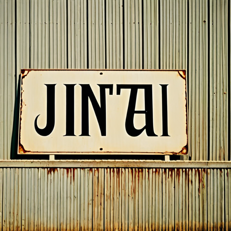 jintai is a name on a sign surreal art