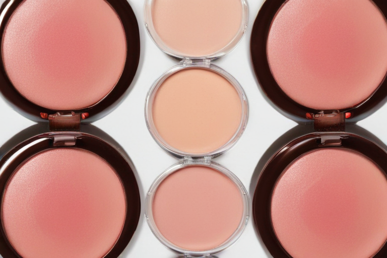 An Array of Stylish Blush Compacts in Various Shades and Textures