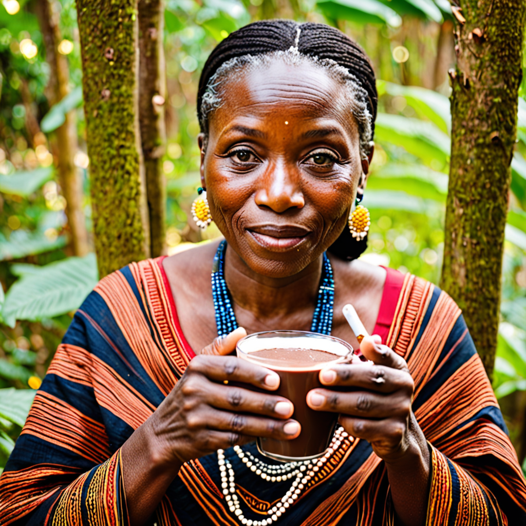 Orisha Iansa drinking cocoa ceremony drink