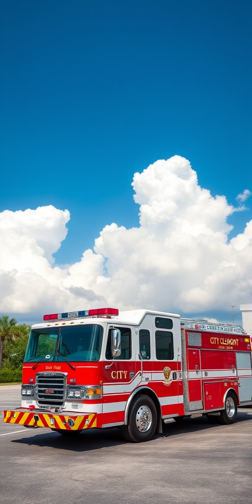 Two Bright Red Fire Trucks Parked Alongside Each Other on a Street