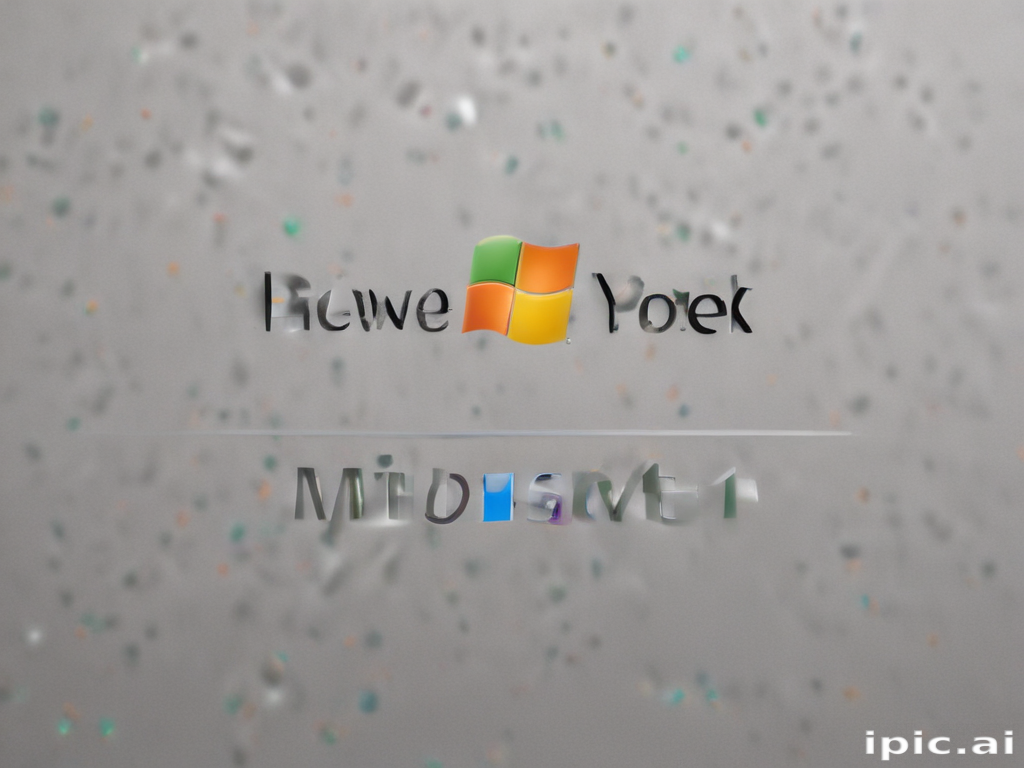 Colorful Abstract Background Featuring Microsoft Windows Logo and Text ...