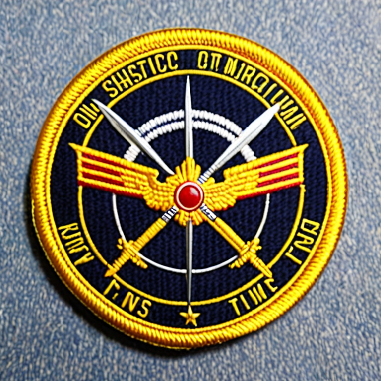 military unit insignia military patch navigation time defend precision