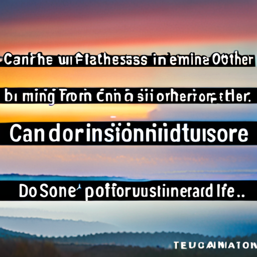 Do not compare with each other in life