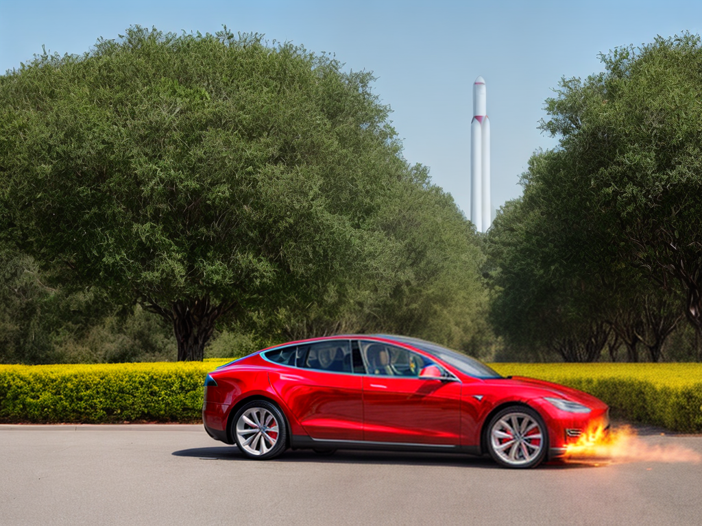 Tesla burning