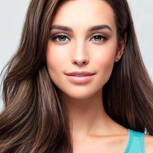 Italian Female with brown hair and semicircle face