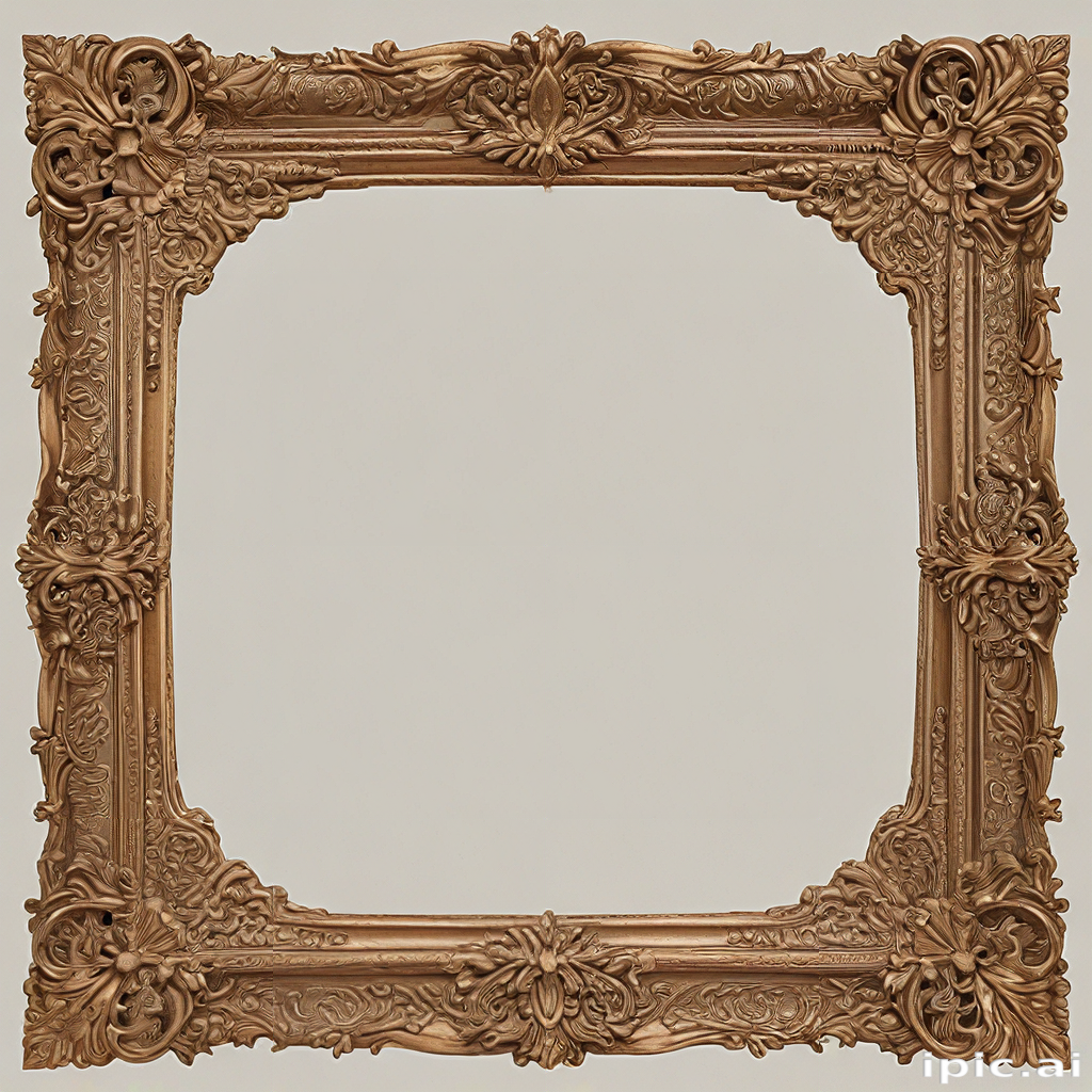 Ornately Designed Vintage Picture Frame Ready for Your Favorite Artwork