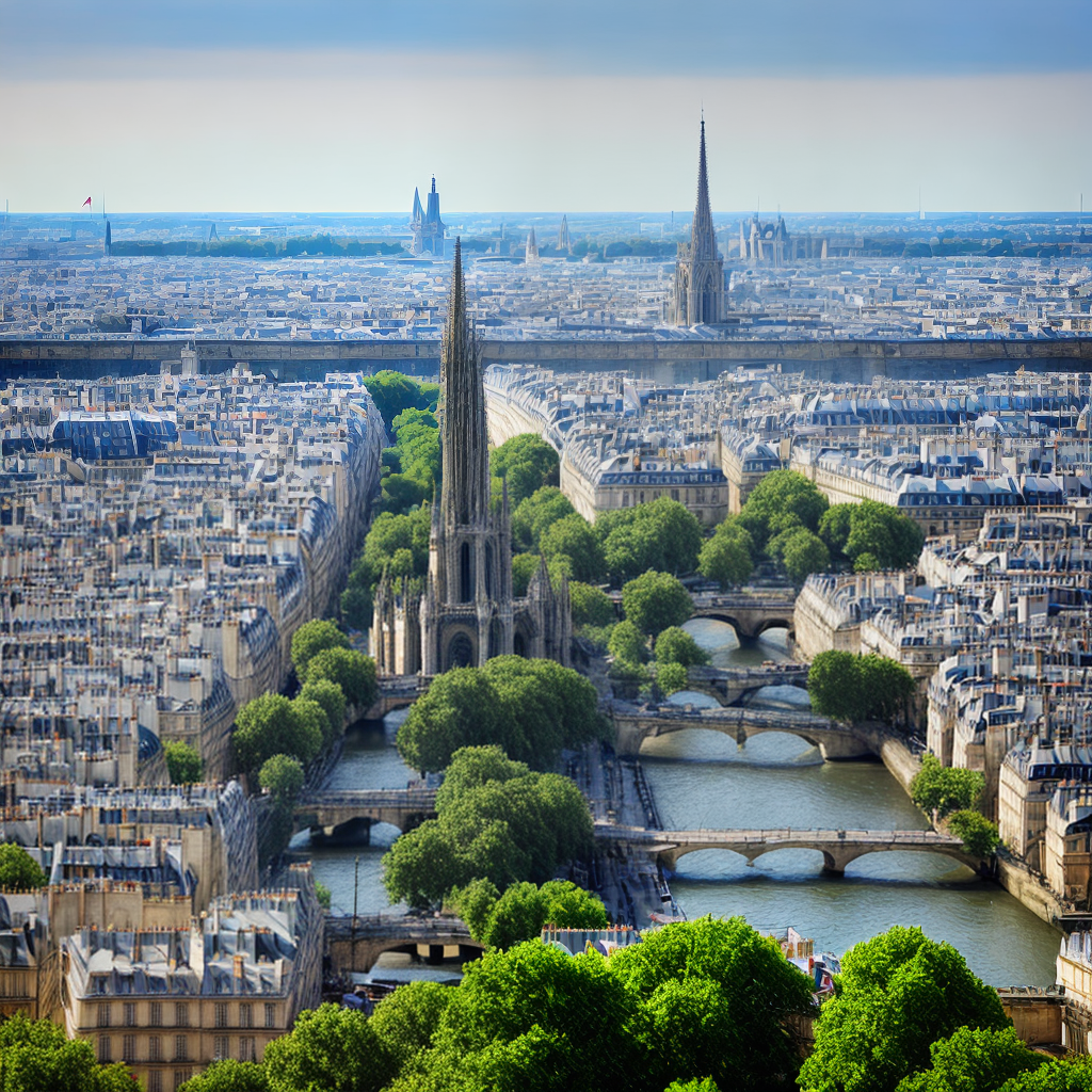 Medieval paris panorama