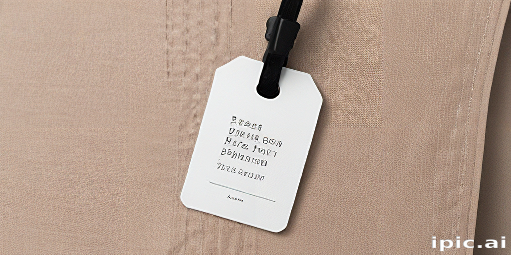 Elegant Clothing Tag with Unique Design and Stylish Typography Displayed