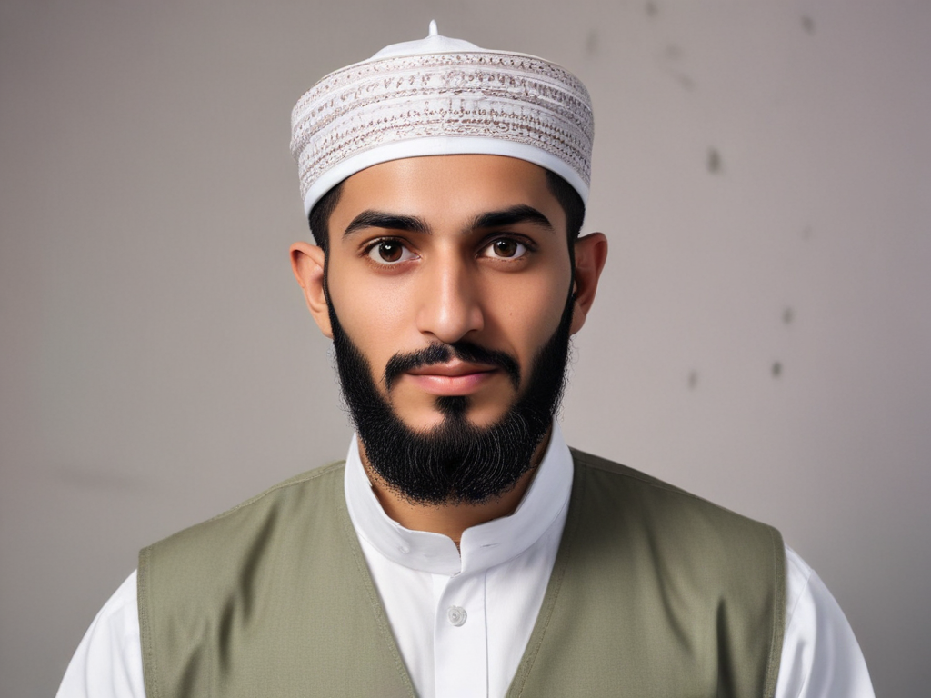 Intelligent strong Muslim man