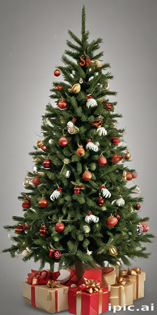 Beautifully Decorated Christmas Tree Surrounded by Festively Wrapped ...