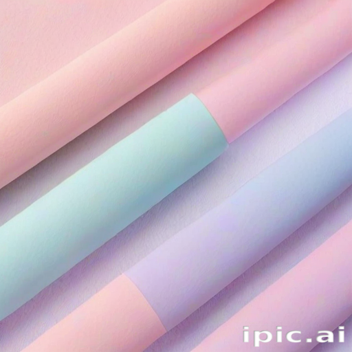 Pastel Colored Rolls of Paper Arranged Beautifully in Soft Tones