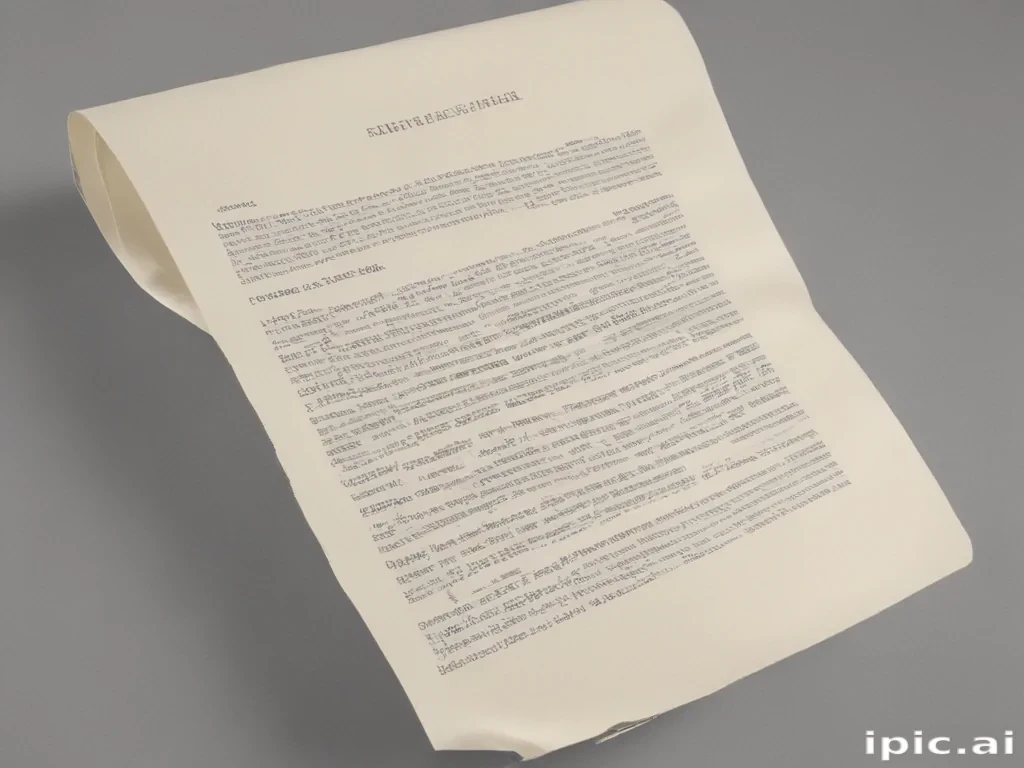 A Crumpled Document Featuring Overlapping Text in a Light Color Tone