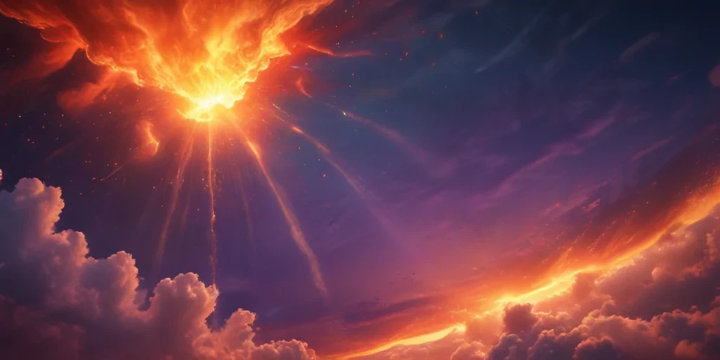 Majestic Celestial Explosion Illuminates the Sky with Vibrant Colors ...
