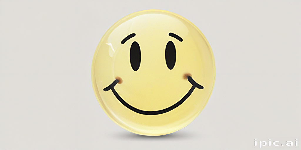 A Bright and Cheerful Smiley Face Emblem Radiating Positive Energy and Joy.