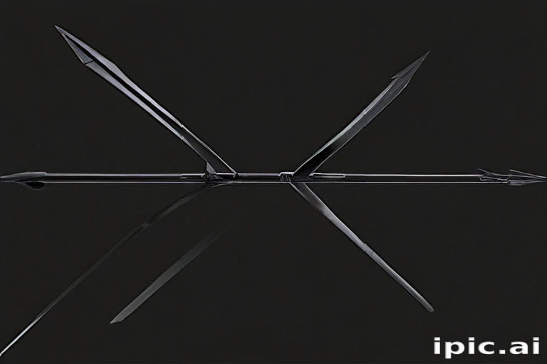 Intricate Design of Sharp Metallic Objects Against a Dark Background