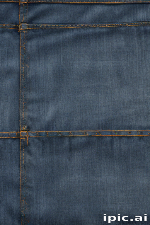Close-Up View of Denim Fabric with Distinctive Stitching and Texture ...