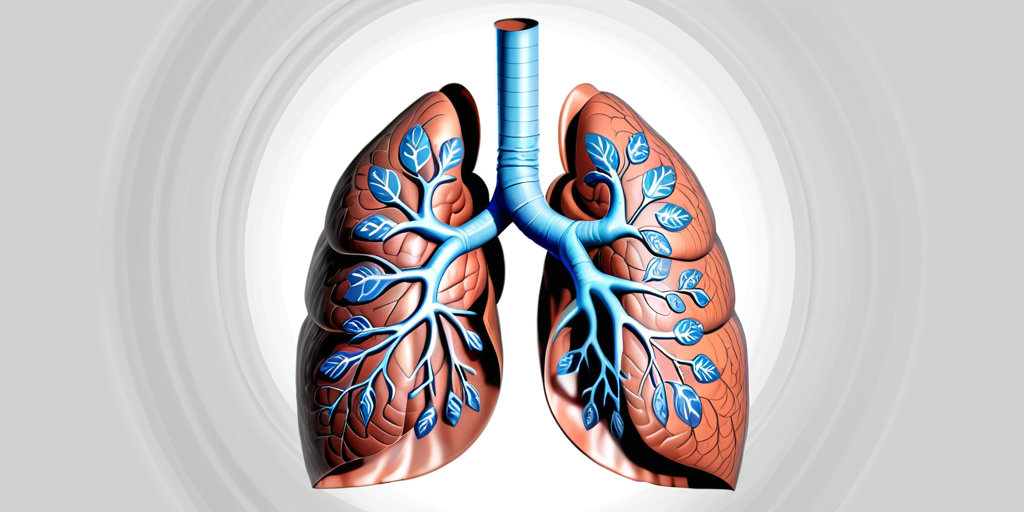 Detailed Illustration of Human Lungs Highlighting Bronchial Tree ...