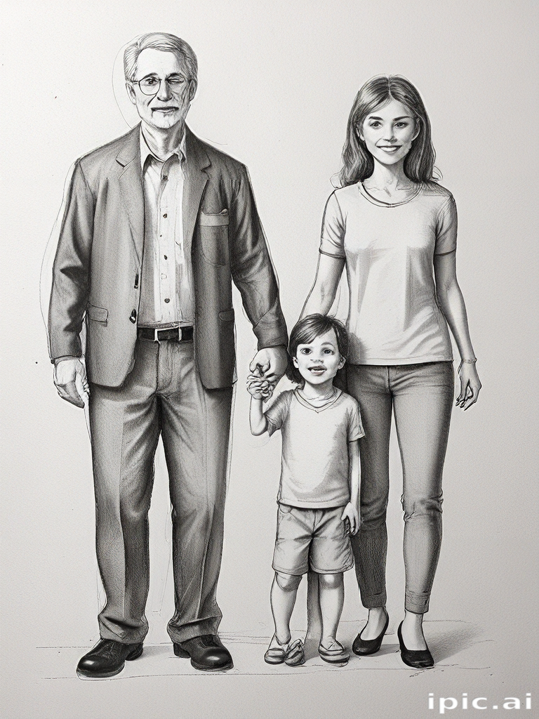 A Heartwarming Family Portrait Featuring Three Generations Together in ...