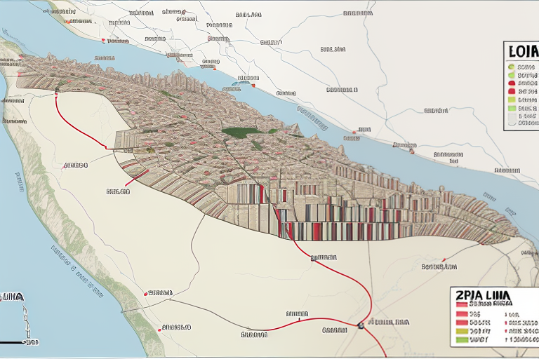 Detailed Topographic Map of Lima, Peru Highlighting Urban Areas and Roads