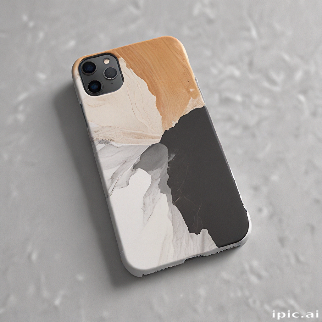Stylish Phone Case Featuring a Unique Marble-Inspired Design in Earthy ...