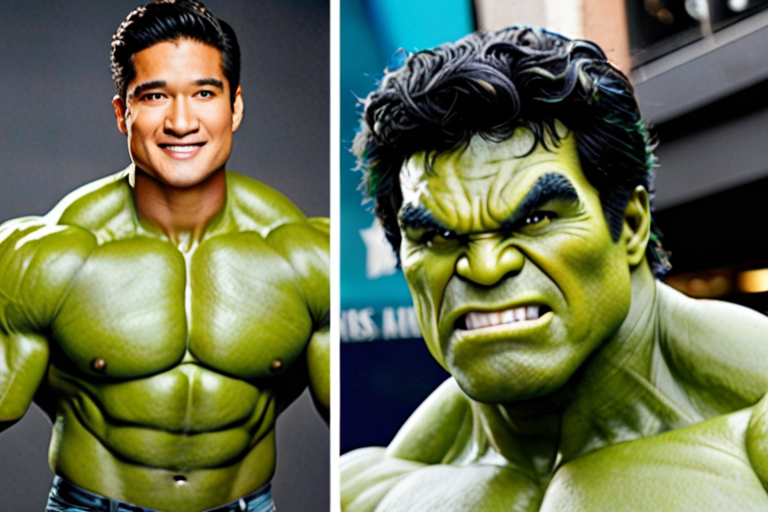 mario lopez transforming in a hulk