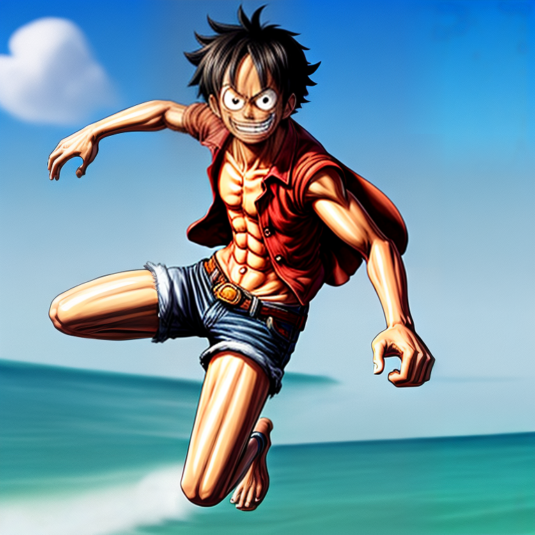 Monkey D. Luffy from one piece time-skip cartoonip