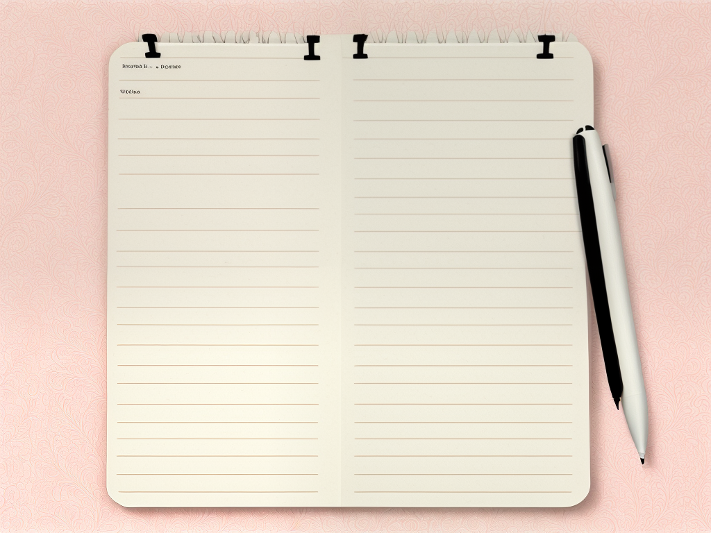 A Blank Notebook and Pen Ready for Your Creative Ideas and Thoughts