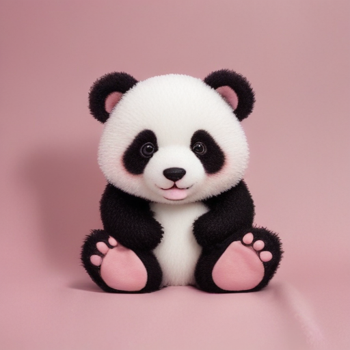 cute pink baby panda