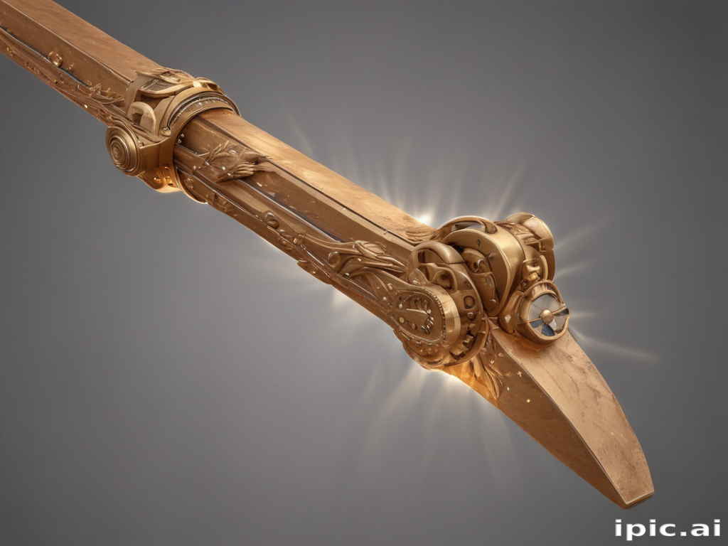 Intricately Designed Sword with Beautiful Floral Motifs and Steampunk ...
