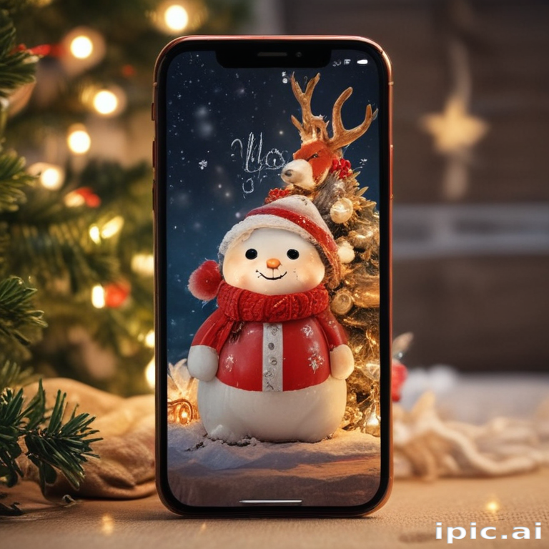 Charming Snowman in Festive Attire Surrounded by Holiday Cheer and Lights
