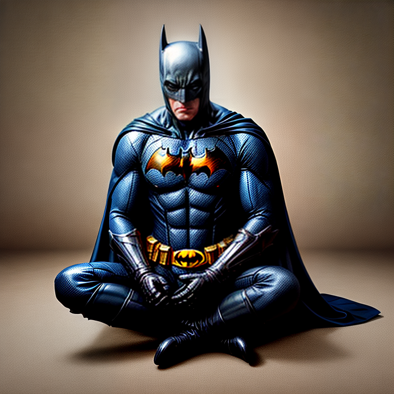 Batman in Meditation position