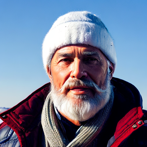 Winter man with 2 fogs