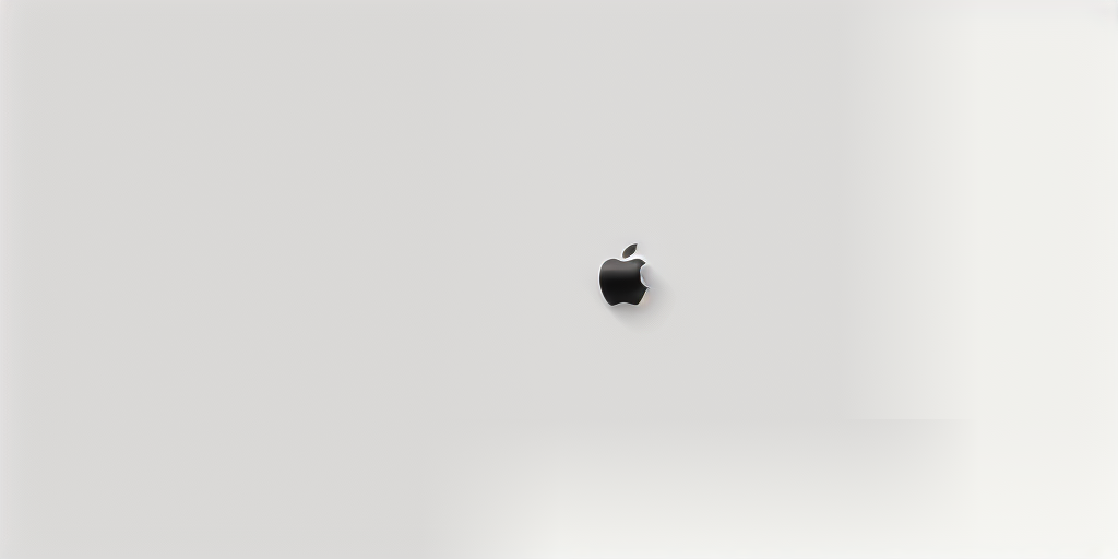 Minimalist Apple Logo Against a Clean, White Background Symbolizing ...