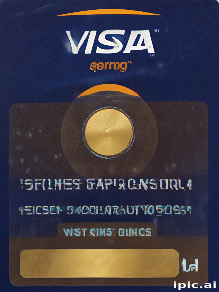 Abstract Representation of a Visa Card with Unique Design Elements and ...