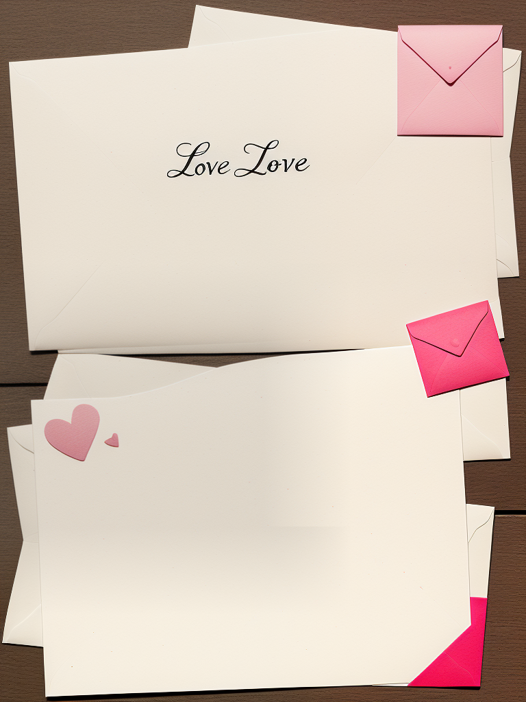 Beautifully Designed Envelopes with Heart Accents for Love Letters