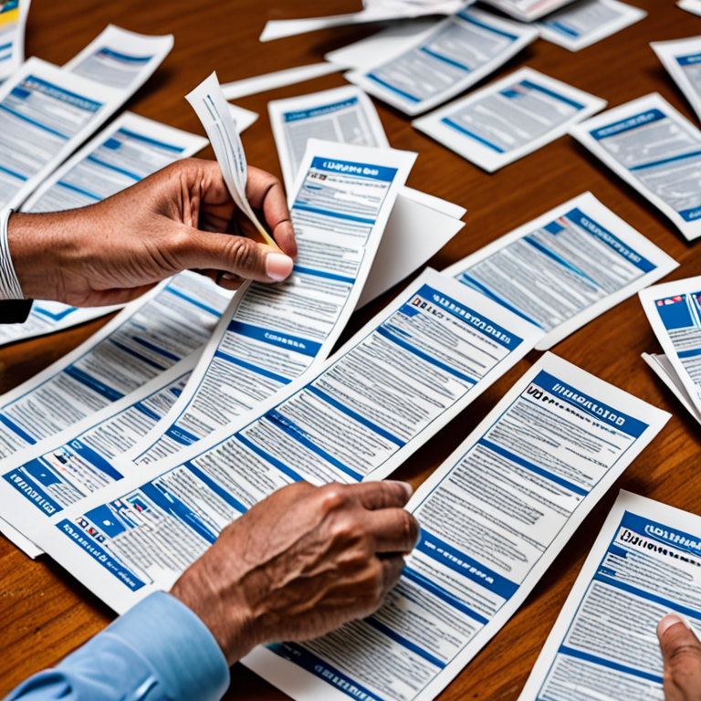 illustration of voting bulletins being ripped