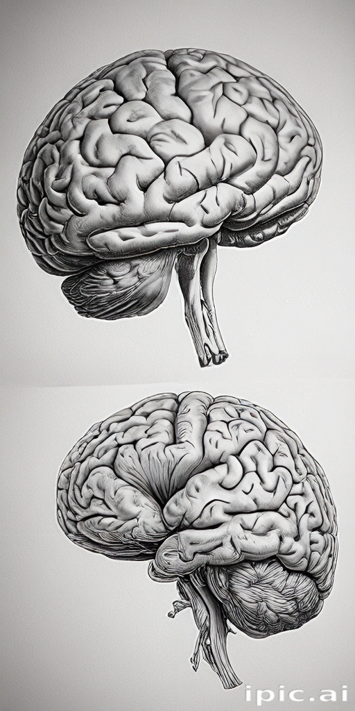 Intricate Detailed Illustration of the Human Brain from Various ...
