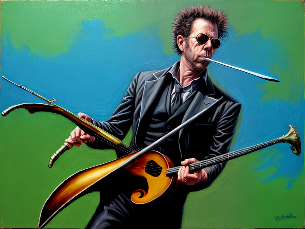 tom waits swordfishtrombone oil painting
