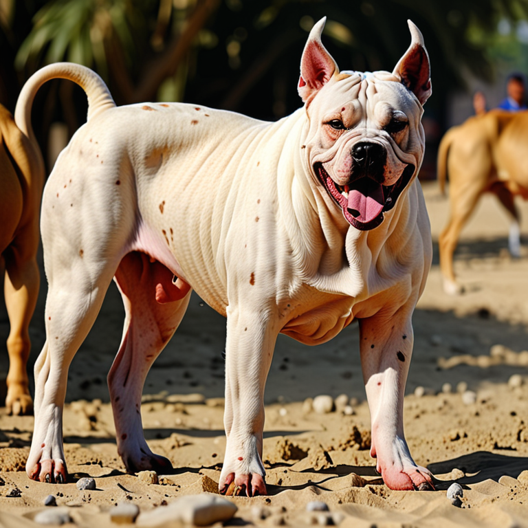 A Playful and Friendly Dog Enjoying a Sunny Day Outdoors with Friends