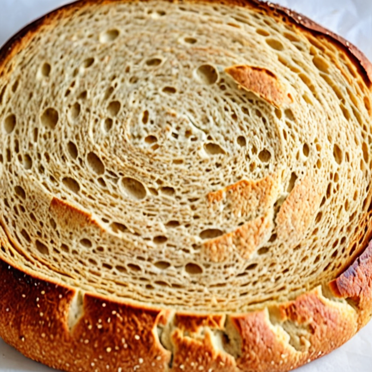bread that is flat because it failed to rise properly when baked