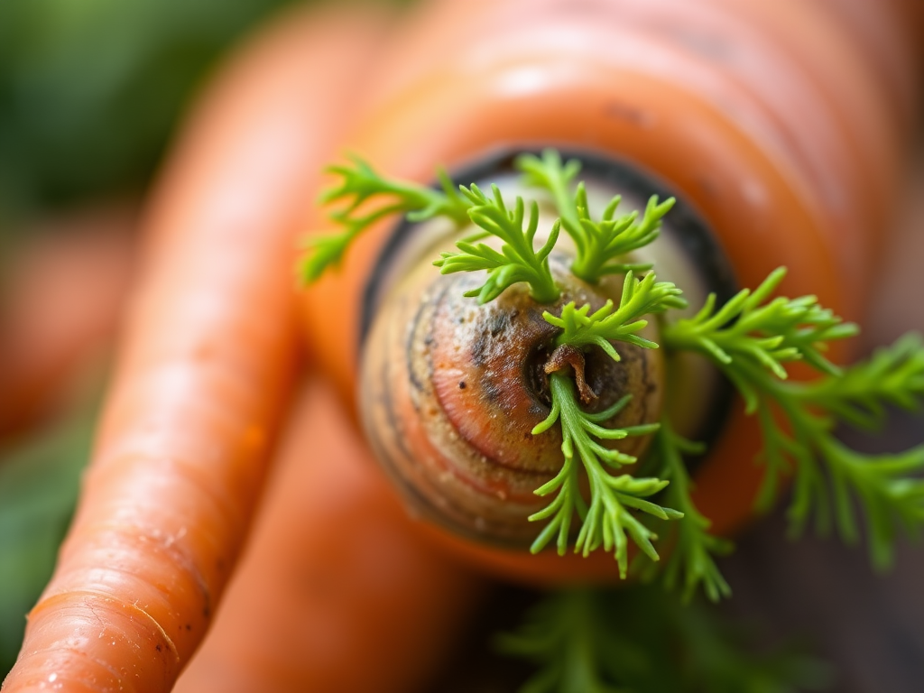 Freshly Harvested Carrots with Vibrant Green Tops and Earthy Texture