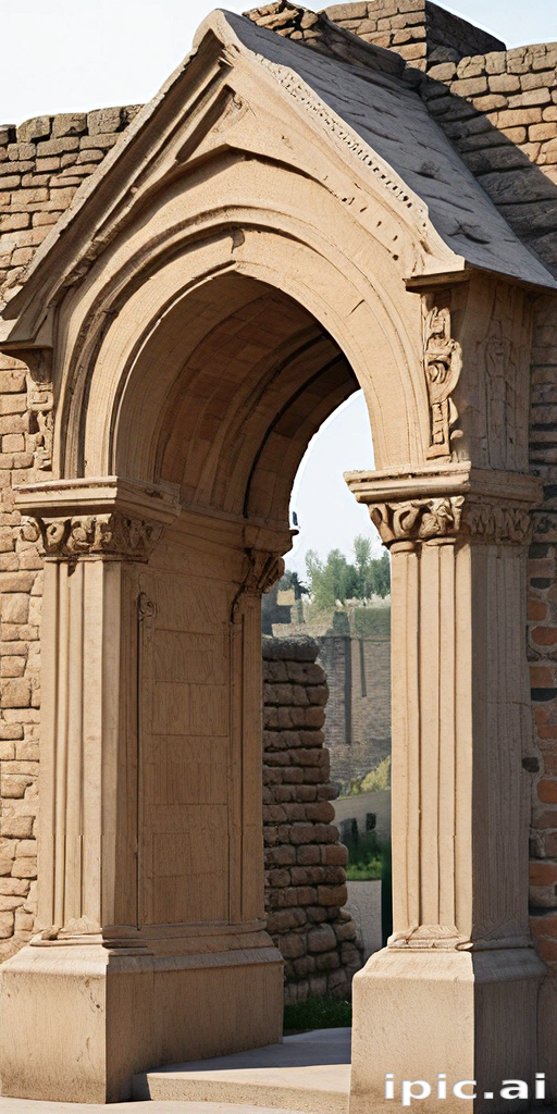 Ancient Stone Archway Showcasing Intricate Architectural Details and ...