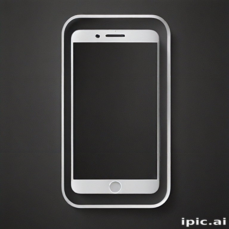 Minimalist View of a Smartphone Encased in a Sleek Frame Design