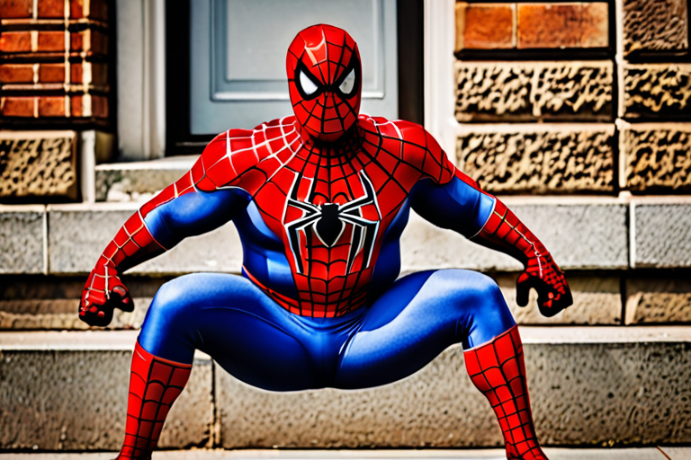 Genarate me a Very Fat spiderman