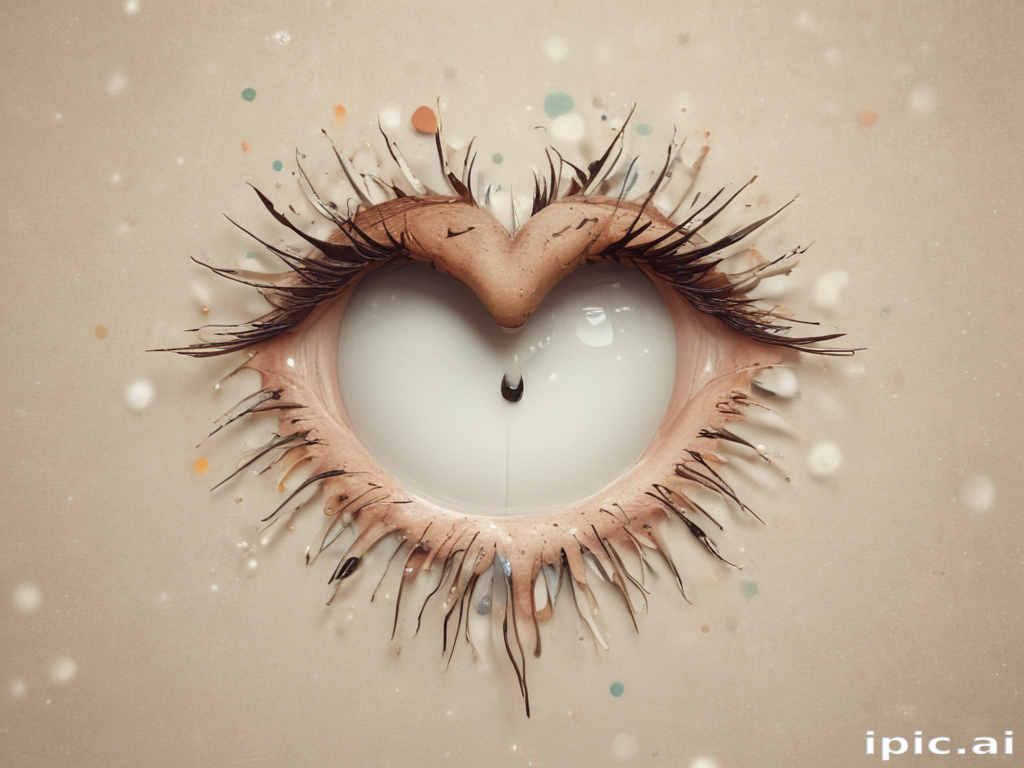 Captivating Heart-Shaped Eye Surrounded by Delicate Colors and Textures