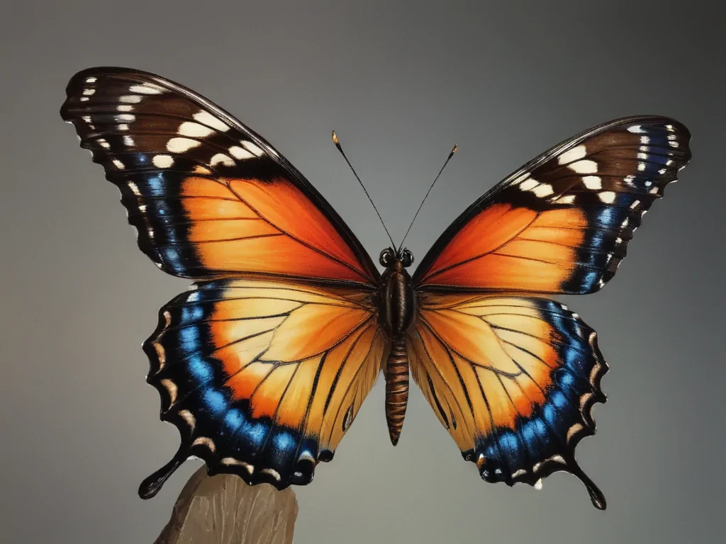 Stunning Monarch Butterfly with Vibrant Orange and Blue Wing Patterns ...